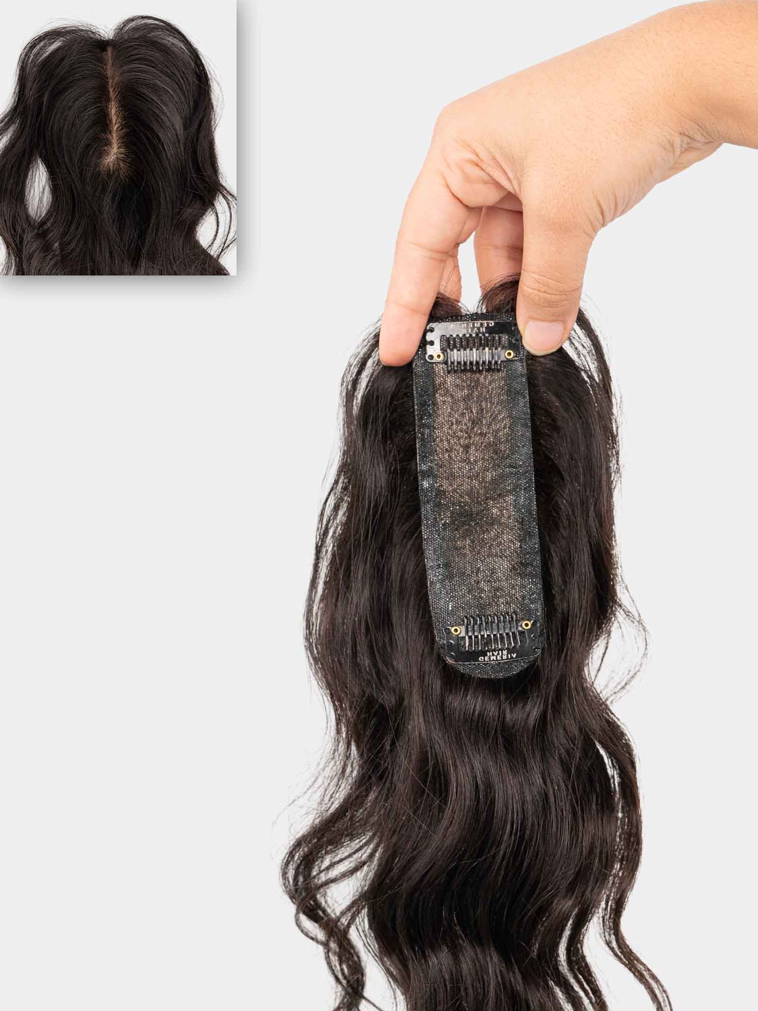 1.5"x5" Bio Base Hair Topper – Natural Look & Lightweight - Gemeria Hair