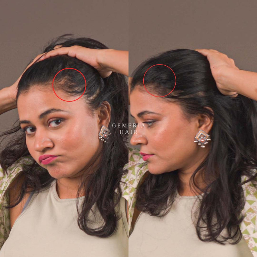 Get the Perfect Side Bangs with Invisible Spot Cover-Up | Gemeria Hair